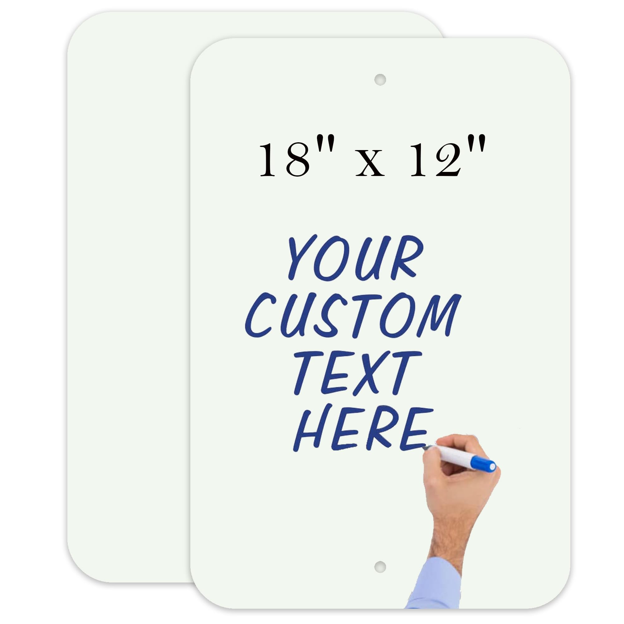 Amazon.com: 2 Pack Large Blank Write-On Metal Sign, 18" x 12" Blank ...