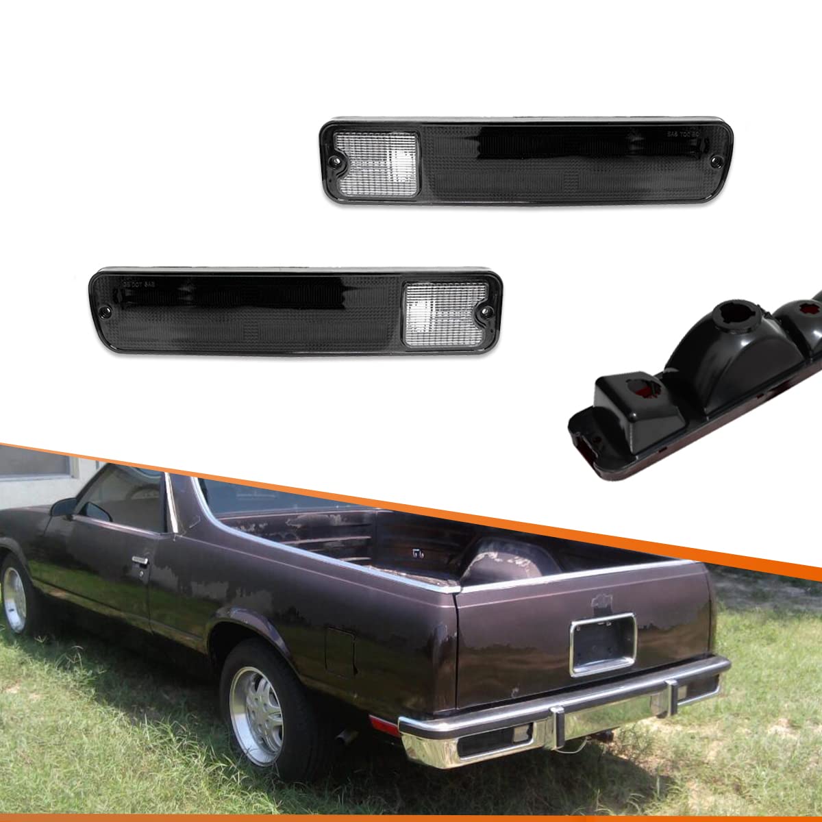 Amazon.com: ADIIL 2PCS Rear Tail Light Housings Smoked Lens Tailamps ...