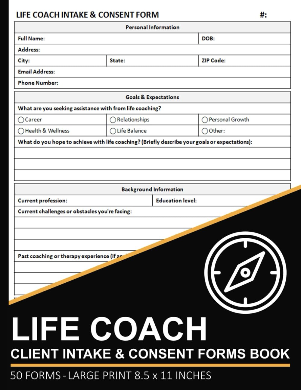 Amazon.com: Life Coach Client Intake & Consent Forms Book: Pre-Coaching ...