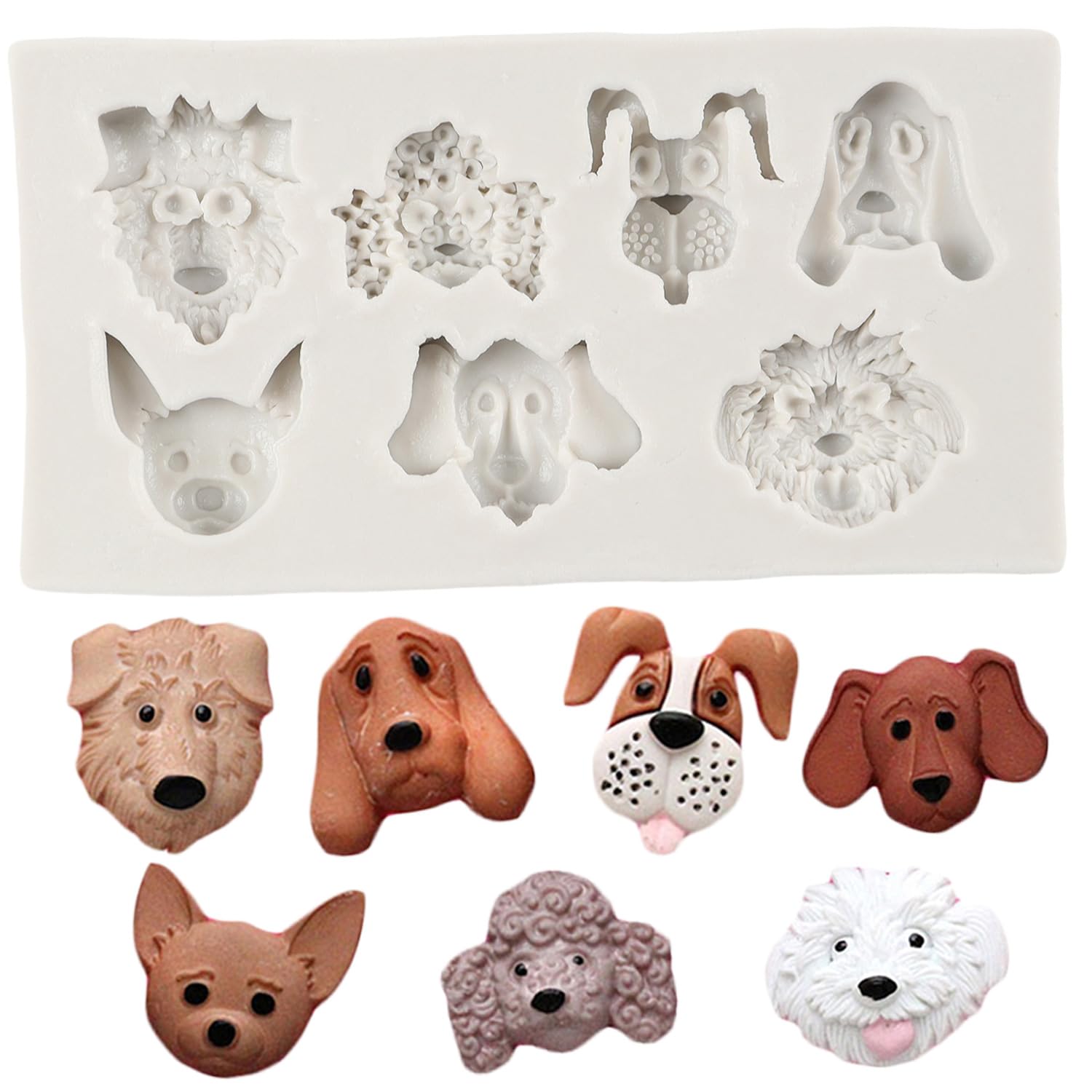 Amazon.com: Dog Head Silicone Mold Dog Fondant Molds for Cake ...