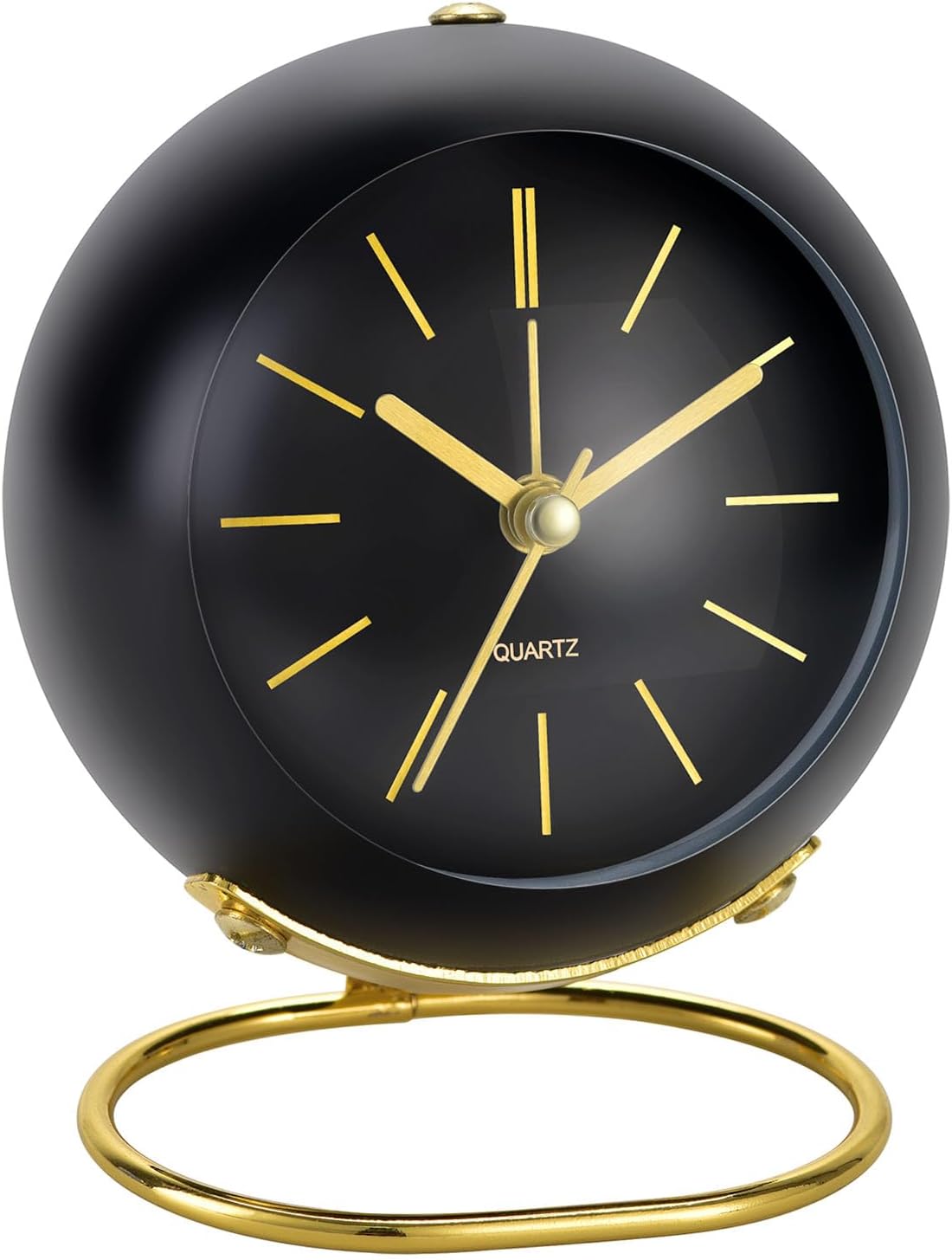 Analog Alarm Clocks, 4'' Small Retro Desk Clock with Night Light ...