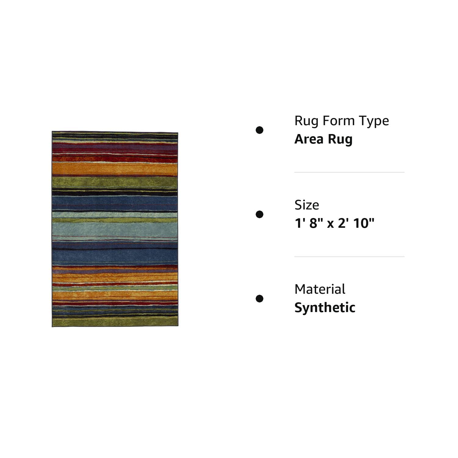 Mohawk Home Rainbow Stripe 1' 8" x 2' 10" Area Rug - Multicolor ...