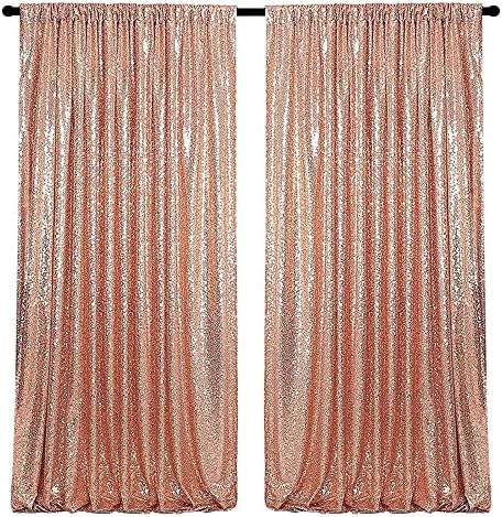 Amazon.com: PartyDelight 2 Panels Hot Pink 5FT X 10FT Sparkly Sequin ...
