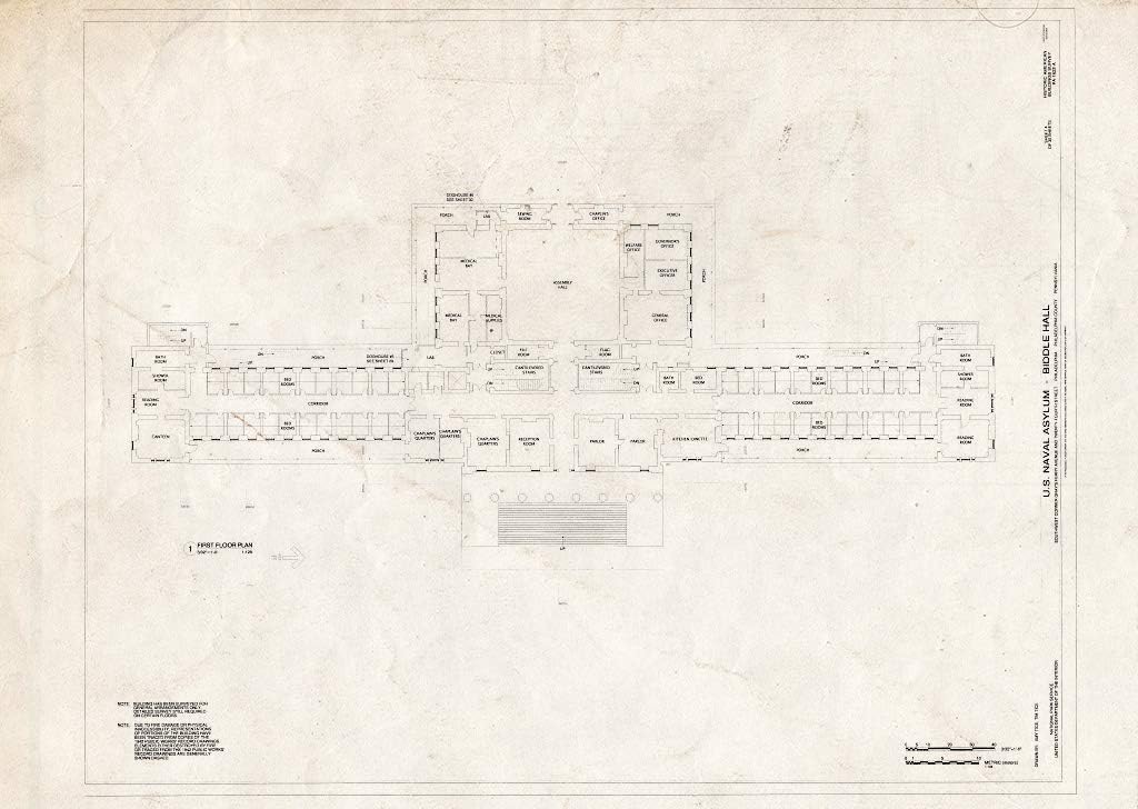 Amazon.com: Historic Pictoric : Blueprint First Floor Plan - U. S ...