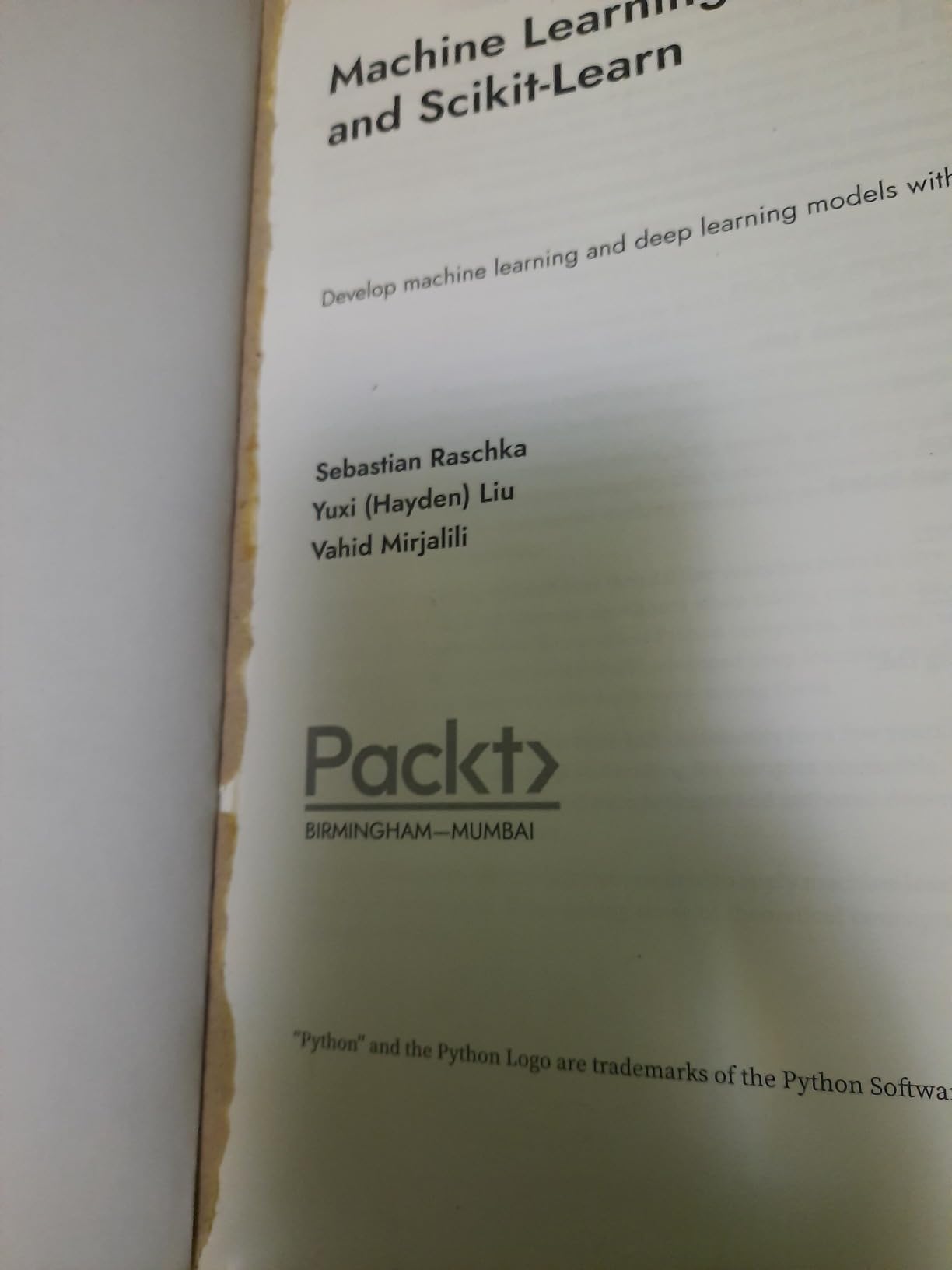 Buy Machine Learning with PyTorch and Scikit-Learn: Develop machine ...