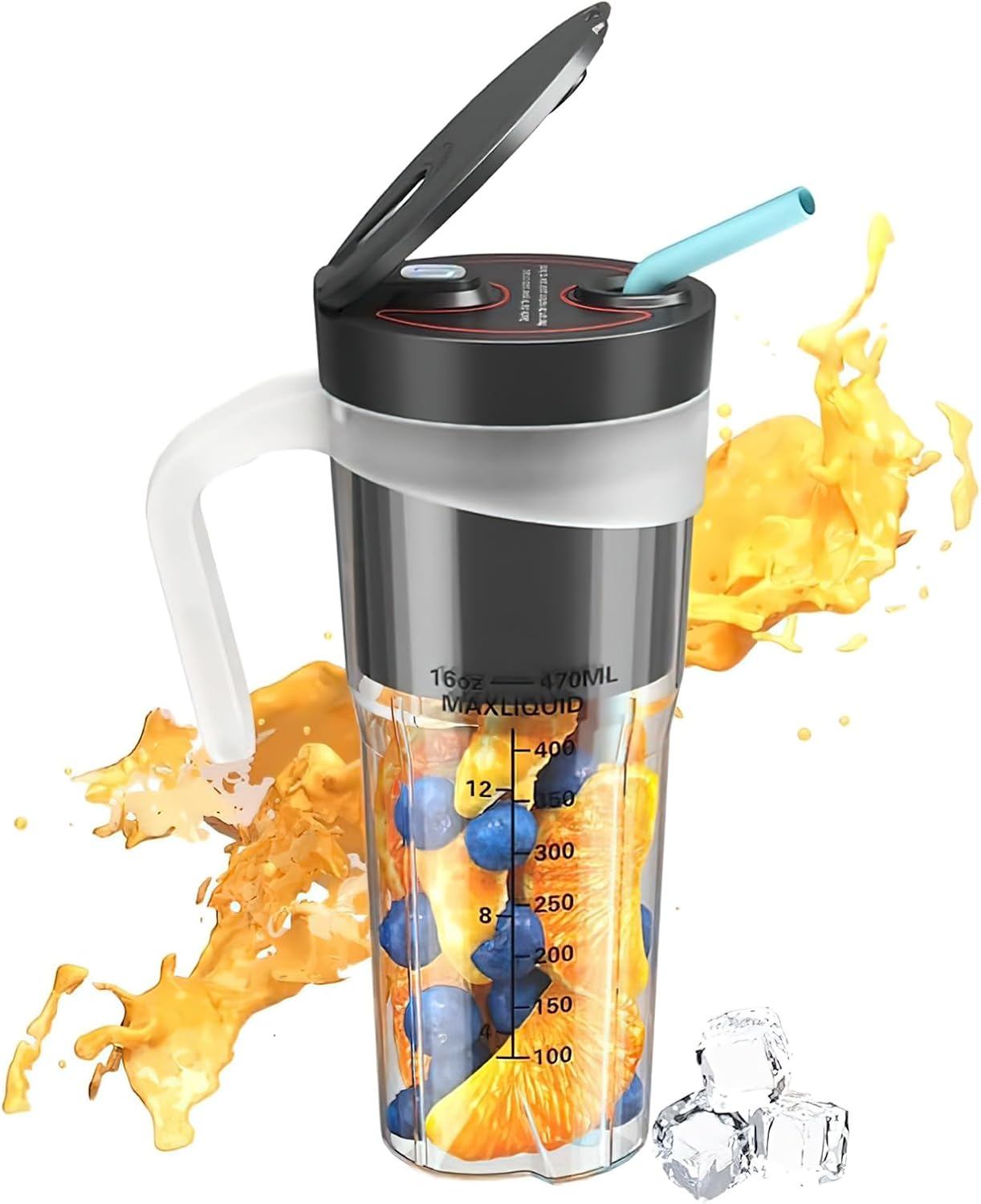 Juicer Portable Multifunctional Juicer, 16.5 Oz Juice Maker Machines ...