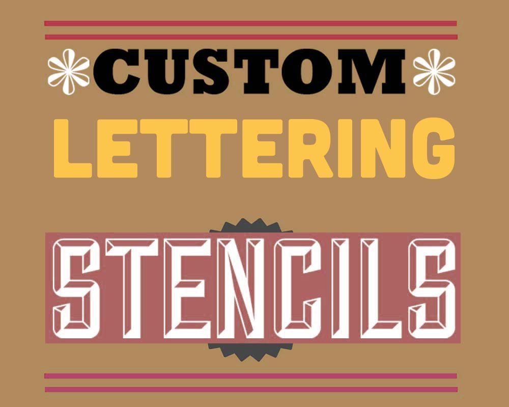 An a4 customisable stencil with approximately 25mm high lettering ...