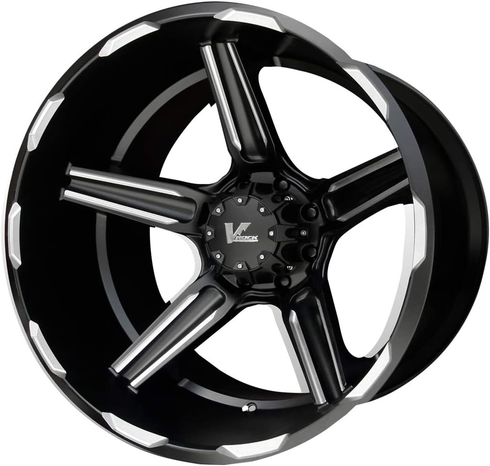 V-Rock VR14-2213544SBM Multi Ambush 22X12 (-44Mm) Satin Black/Milled ...