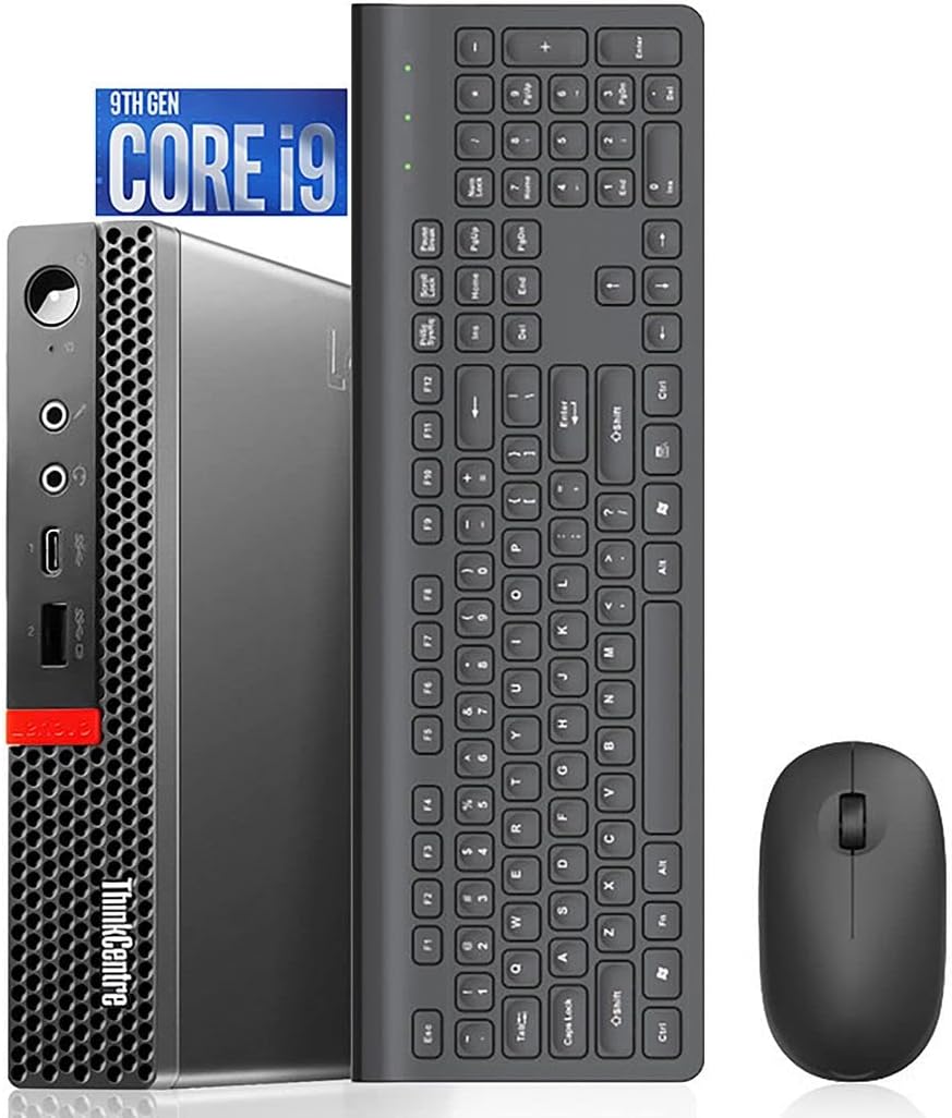 Amazon.com: Lenovo Tiny Desktop i9 ThinkCentre M920q Mini Computer, 9th ...