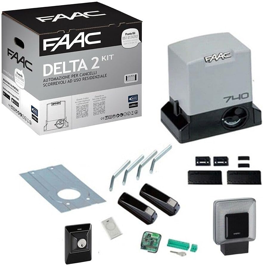 FAAC Delta 2 Sliding Gate Kit 230 V 1056303445 : Amazon.com.be: Tools ...