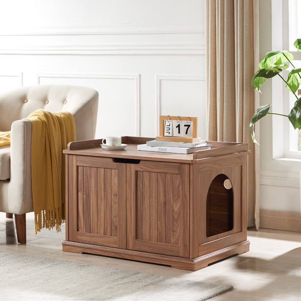 Snapklik.com : Unipaws Cat Litter Box Enclosure Furniture, Hidden ...