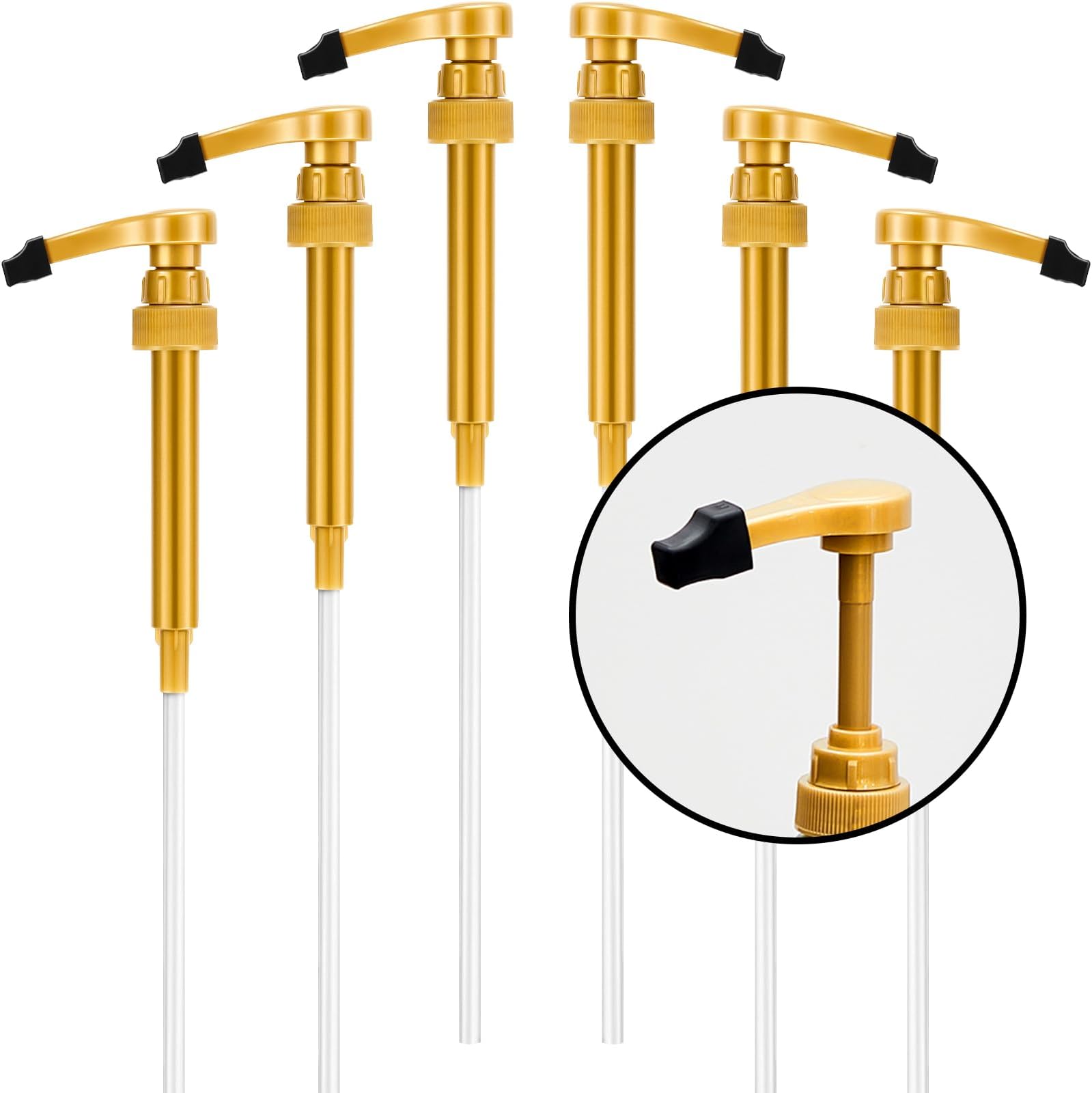 Amazon.com: Kigley 6 Pieces Coffee Syrup Pump Dispenser with Tip Cover ...