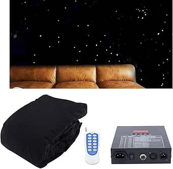 zhenmaster DMX-Controlled LED Light Star Curtain with Remote – Fire ...