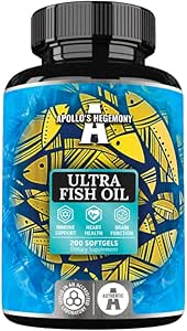 Amazon.com: APOLLO'S HEGEMONY Ultra Fish Oil 1000mg, 200 Softgel ...