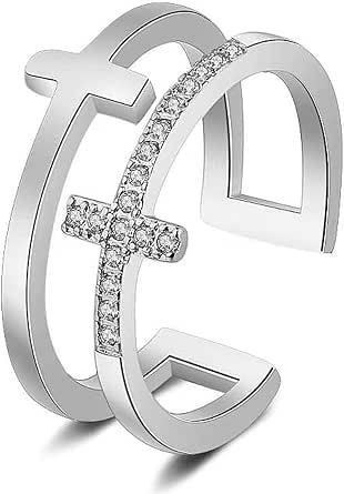 Amazon.com: Tyniffer To My Granddaughter Pray Through It Ring Double ...