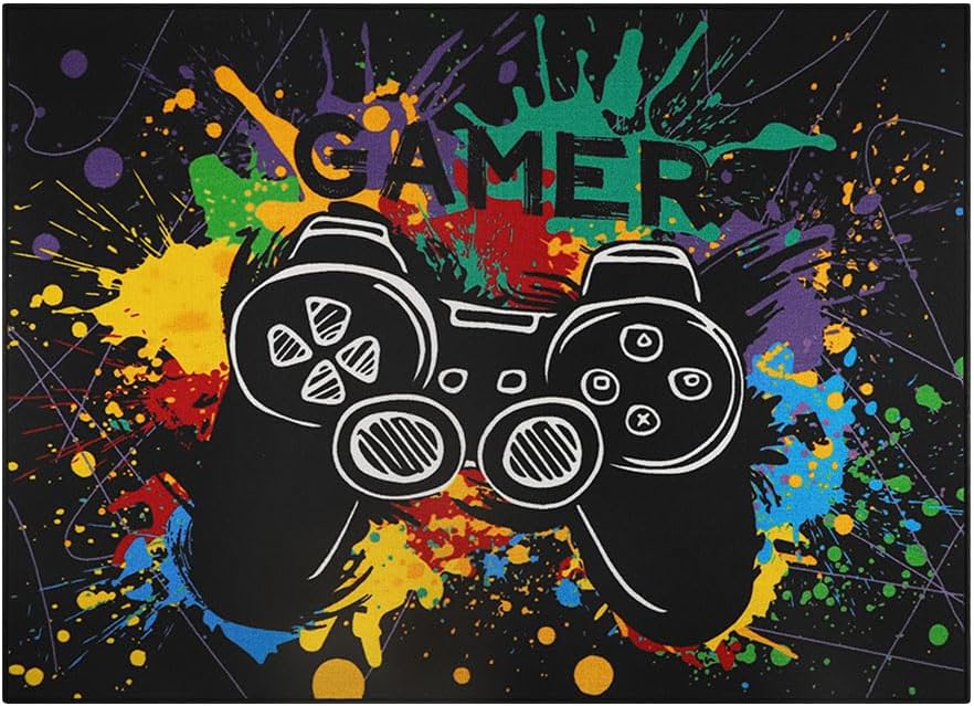 Amazon.com: Gamer Rug for Boys Bedroom - Gamepad Carpet Theme,Perfect ...