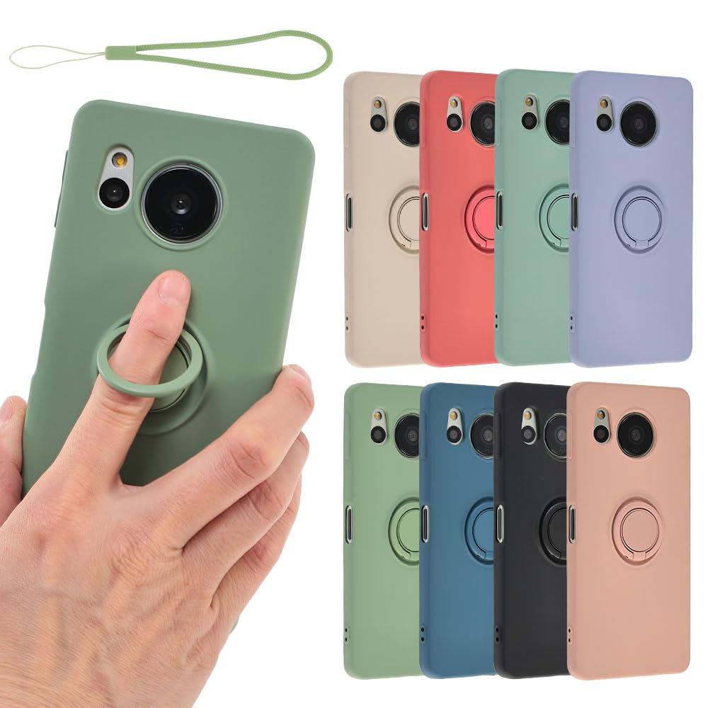 Amazon | AQUOS sense8 ケース シリコン リング スマホケース カバー AQUOSsense8 ソフトケース 薄型 保護 ...