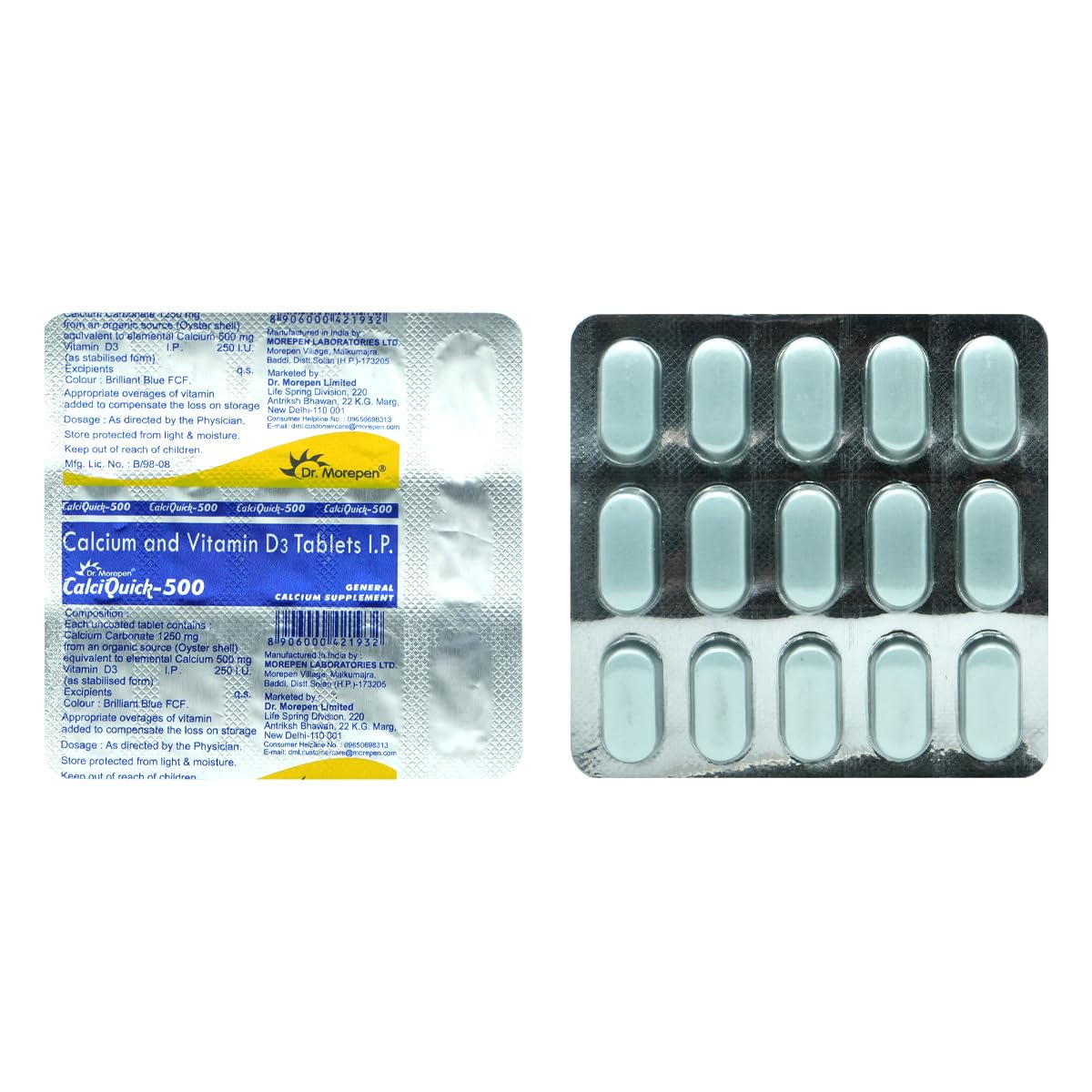 Calciquick-500 - Strip of 15 Tablets : Amazon.in: Health & Personal Care