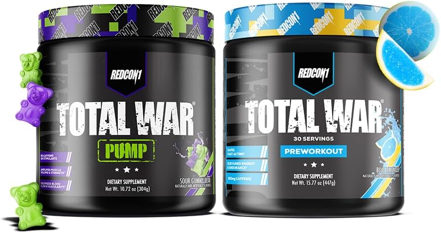 Amazon.com: REDCON1 - Total War & Pump Powder Bundle - Total War Pre ...