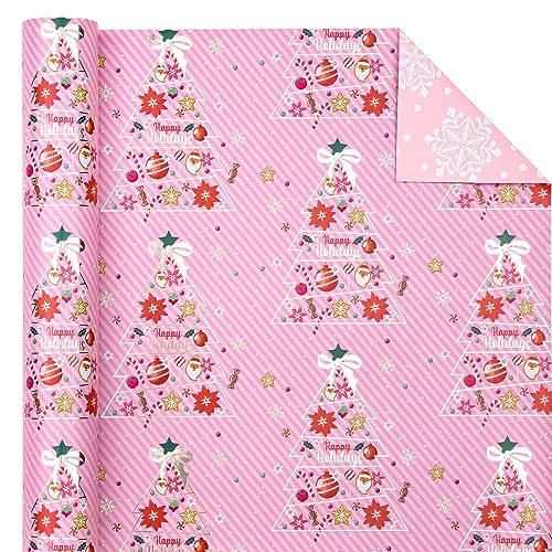 Snapklik.com : WRAPAHOLIC Reversible Christmas Wrapping Paper - Mini ...