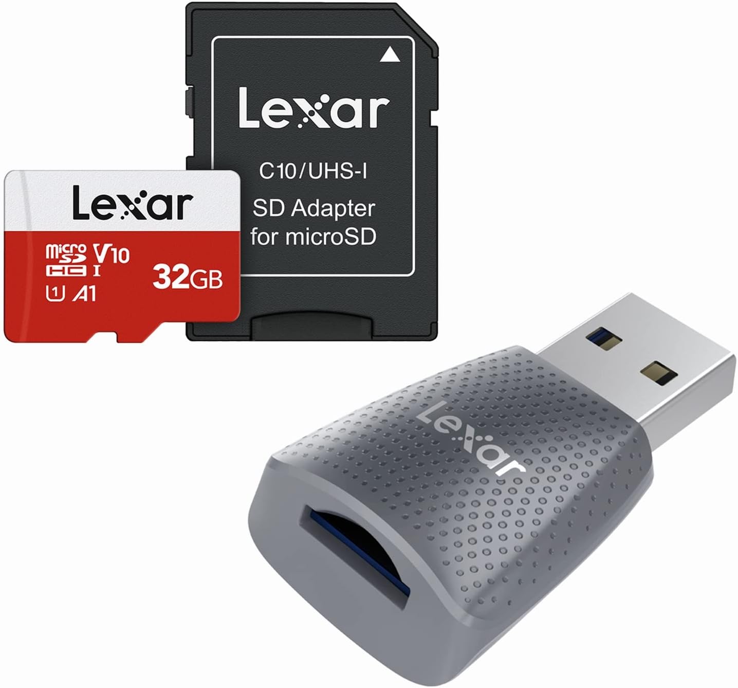 Amazon.com: Lexar Micro SD Card Kit, 32GB High Speed Flash Memory TF ...