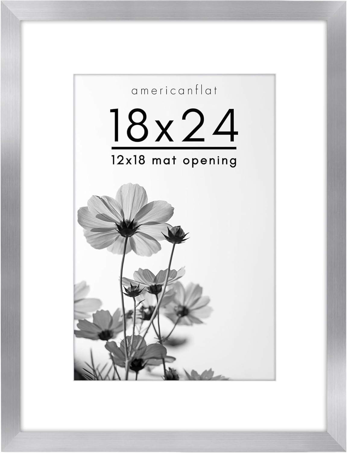 Amazon.com - Americanflat 18x24 Poster Frame with Polished Plexiglass - Use as 12x18 Frame with ...