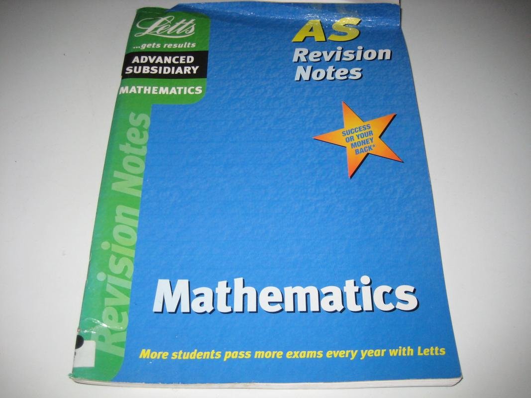Maths (Letts AS Revision Notes): Pandey G N: 9781840855074: Amazon.com ...