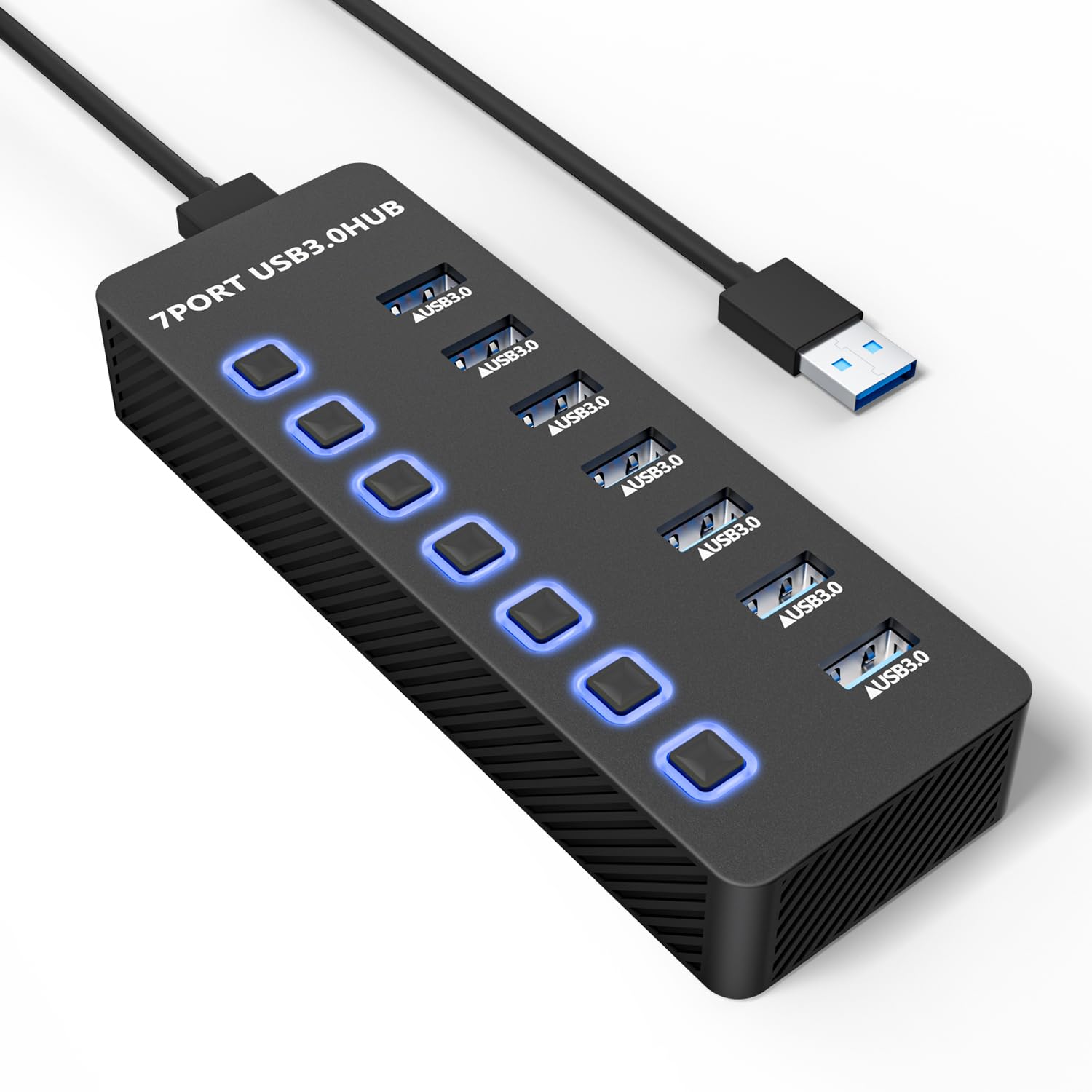 Amazon.com: ONFINIO USB Hub 3.0 7 Port, USB Data Hub Splitter with LED ...