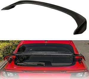 Amazon.com: JSWAN Real Carbon Fiber Rear Trunk Spoiler Wing Fit for ...