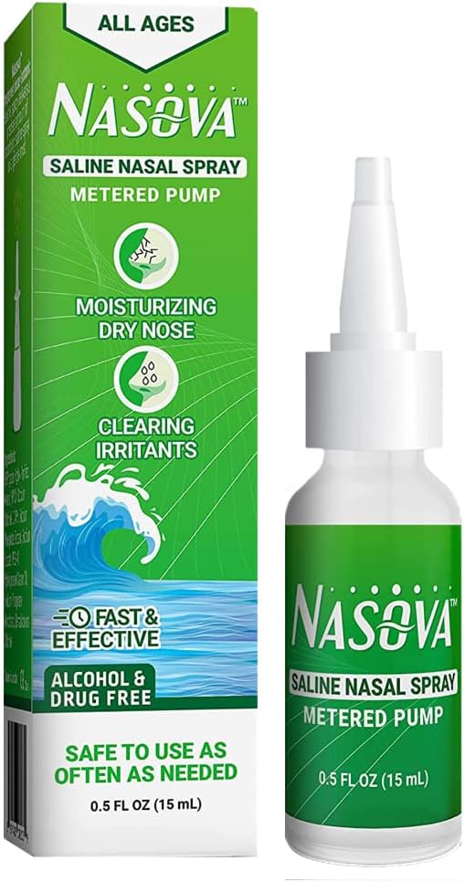 Amazon.com: Nasova Saline Solution Spray (0.74% NaCl)- Moisturizing ...