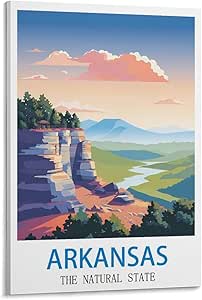 Amazon.com: Arkansas The Natural State Vintage Travel Poster 12x18inch ...