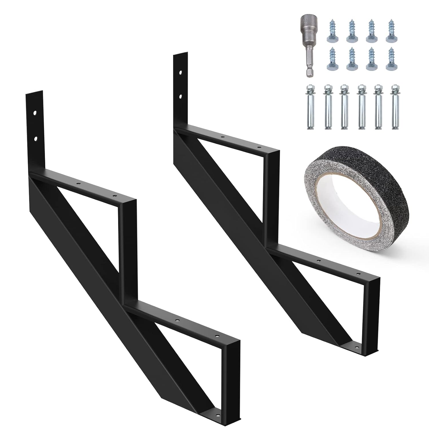 Doniks Steel Stair Step Riser -2 Step for Deck Height 19.5 Inches Metal ...