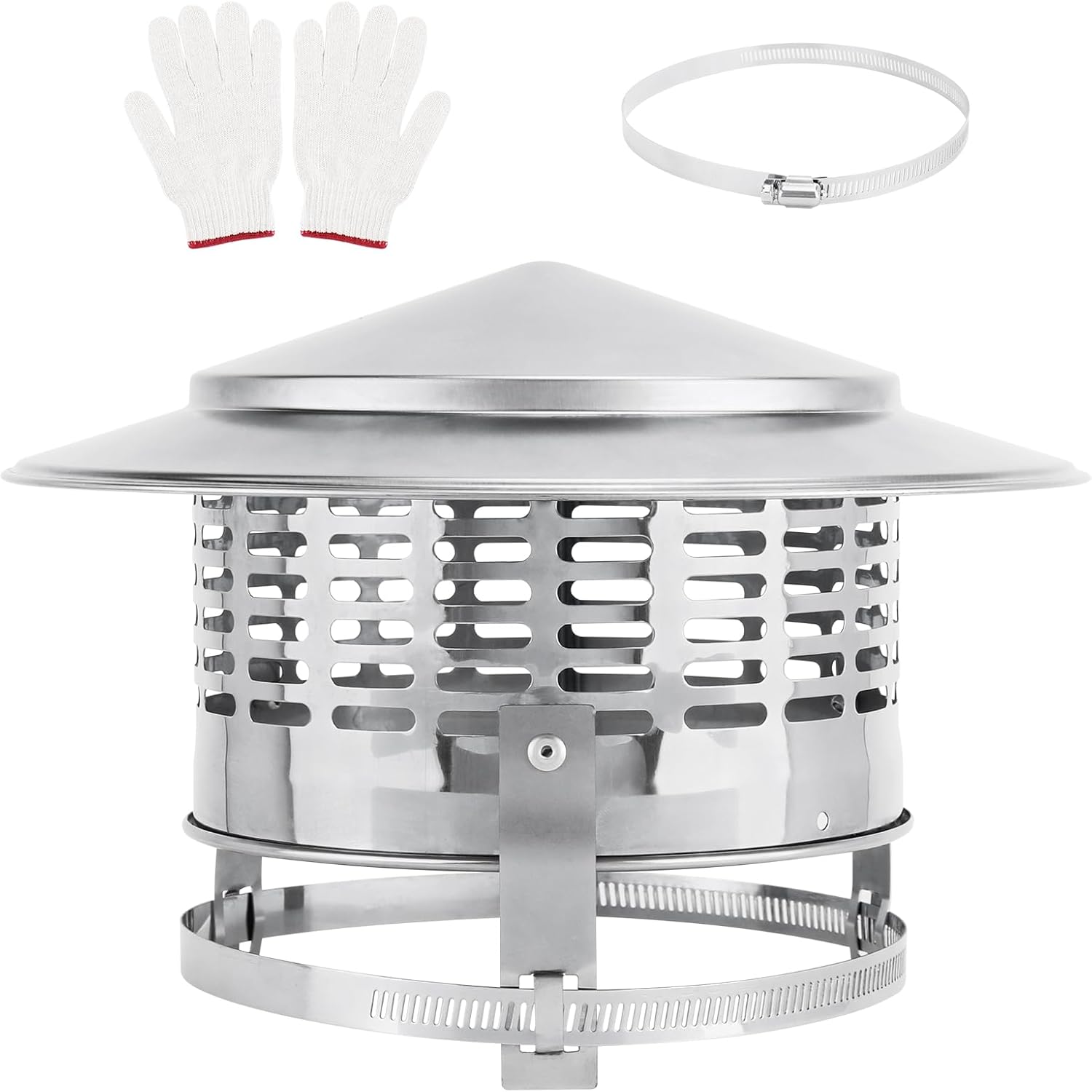 Amazon.com: KOMCLUB 6 Inch Cone Top Chimney Cap,Round Chimney Cap ...