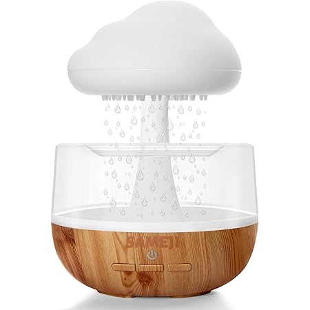 Amazon.com: Raining Humidifier Cloud Diffuser, Raindrop Night Light ...