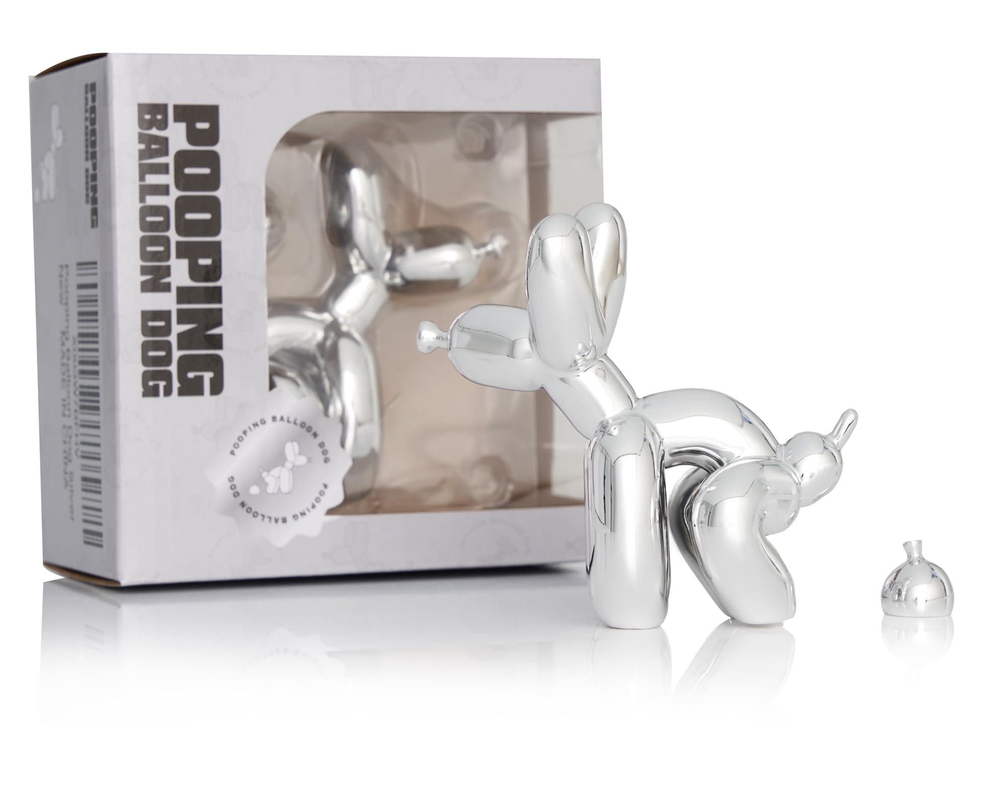 Amazon.com: Artconal Balloon Dog Statue Decor, Shiny Silver Accent ...