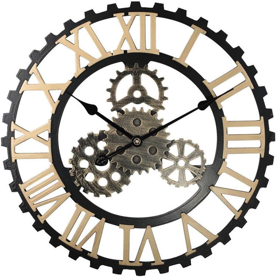 Amazon.com: BTZHY Wall Clock,Steampunk Industrial Wall Clock,3D Gear ...