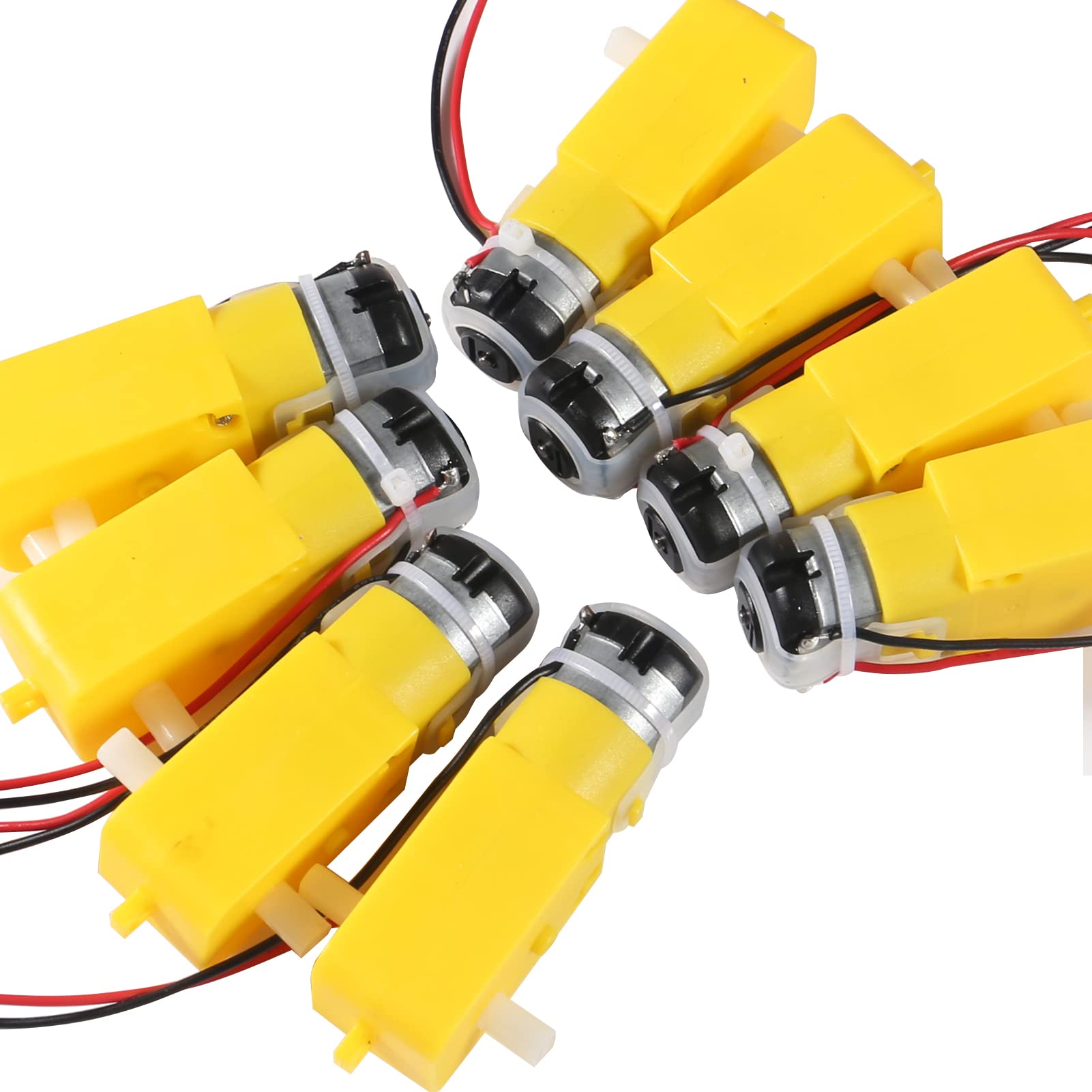 Snapklik.com : 8PCS DC Electric Gear Motor TT DC 3V-6V Prewired Gear ...