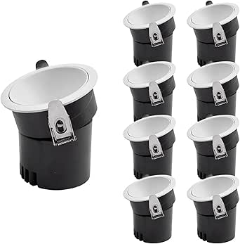 9 Pcs Spotlight Baffle Trim, Adjustable 30° Angle, 7W/10W/12W Recessed ...