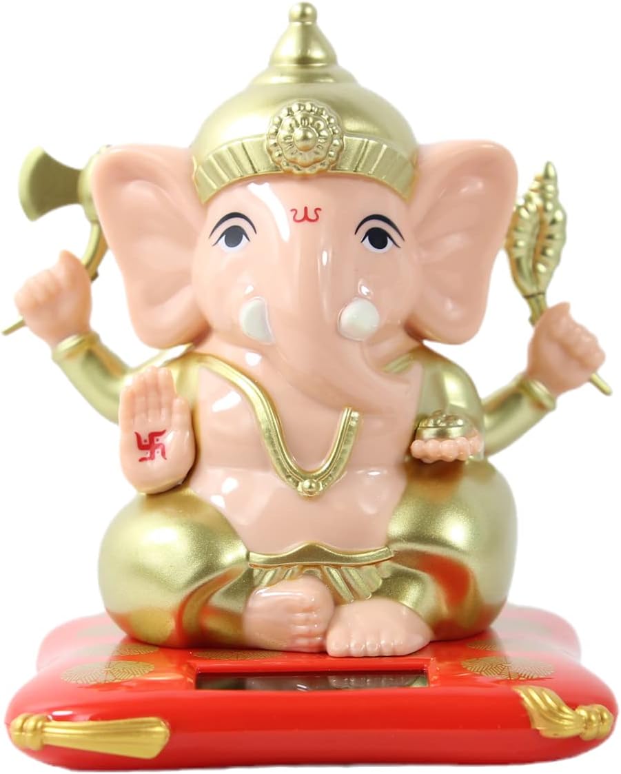 Amazon.com: BRONG Ganesha Car Solar Bobble Head Dancing Toy, Indian ...