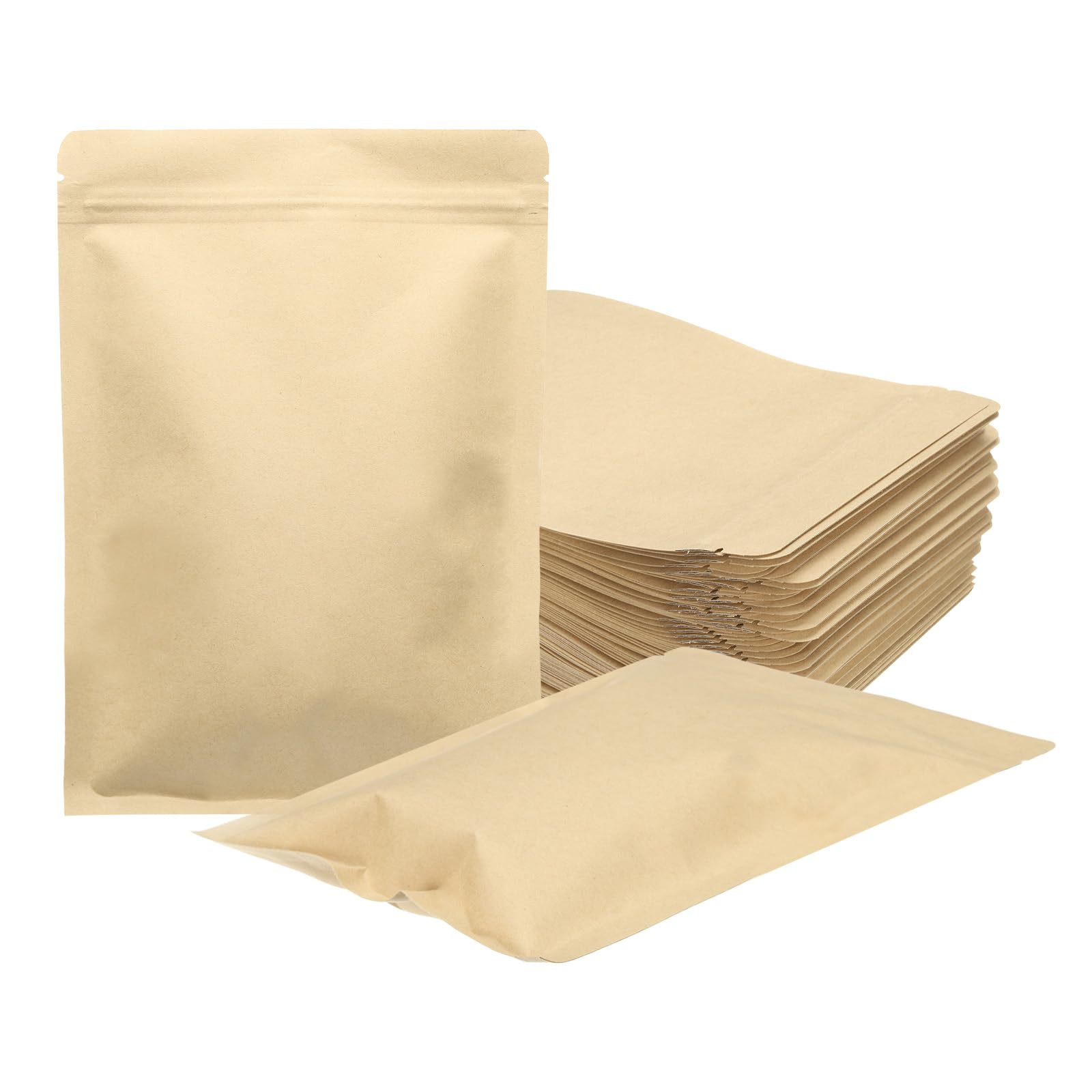 Amazon.com: uxcell 100pcs Kraft Paper Sealable Bags Foil Resealable ...