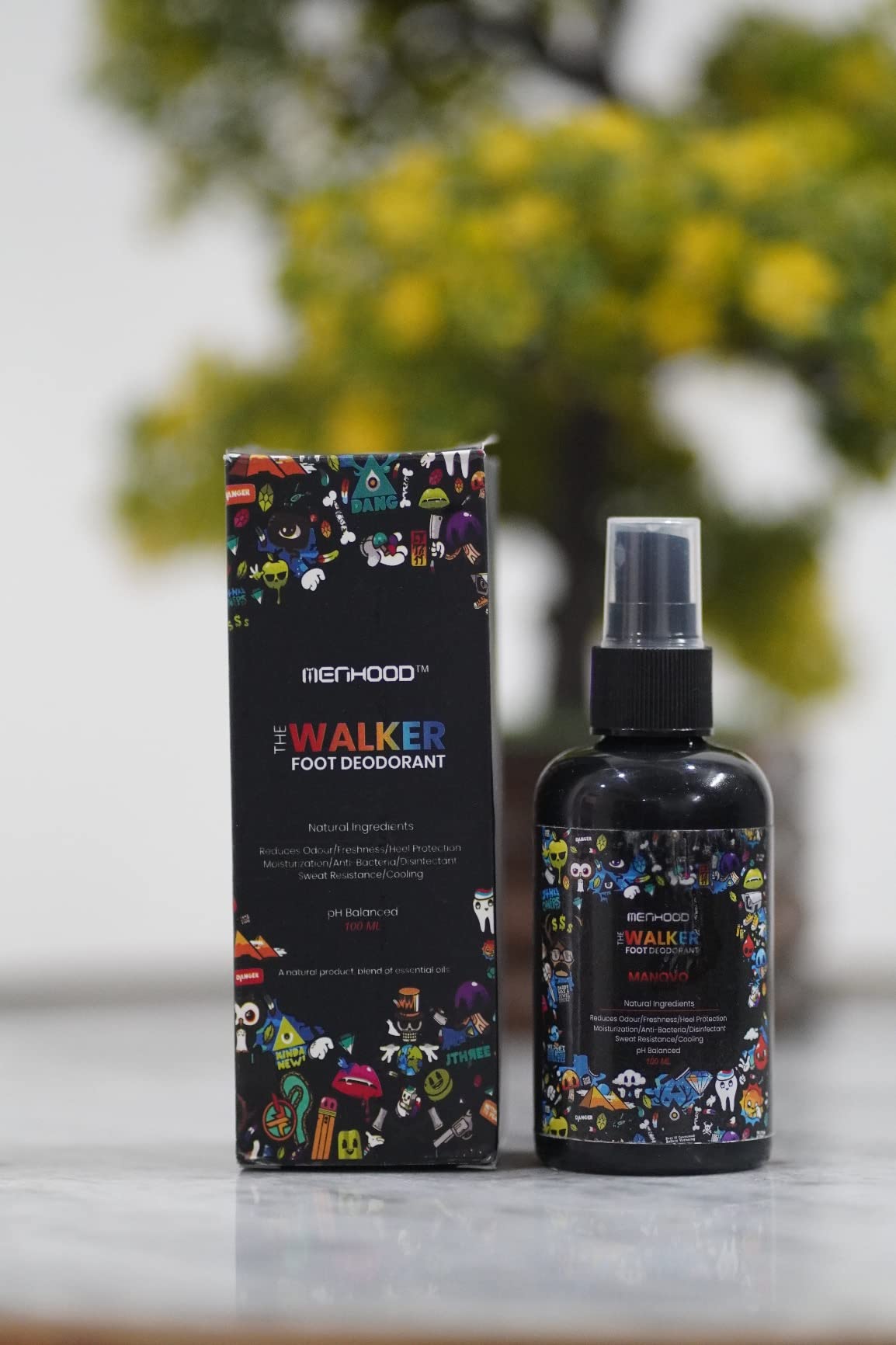 Menhood The Walker- Natural Foot Spray | Antifungal Foot Deodorant ...