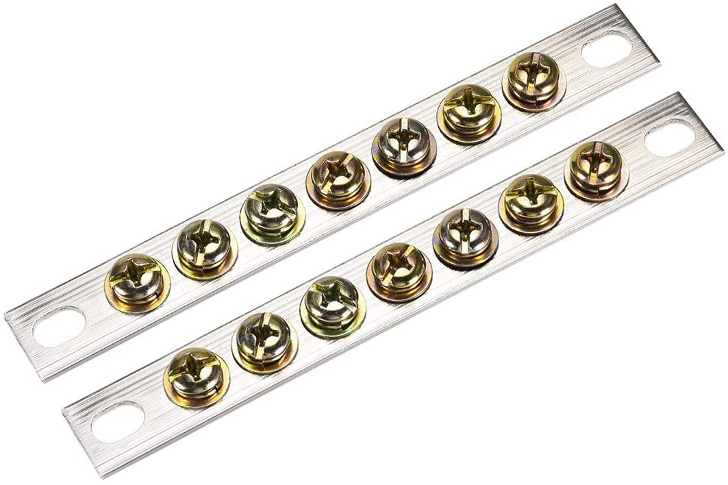 Euisdanaa Terminal Block Connector Bar 7 Positions Ground Wire Straight ...
