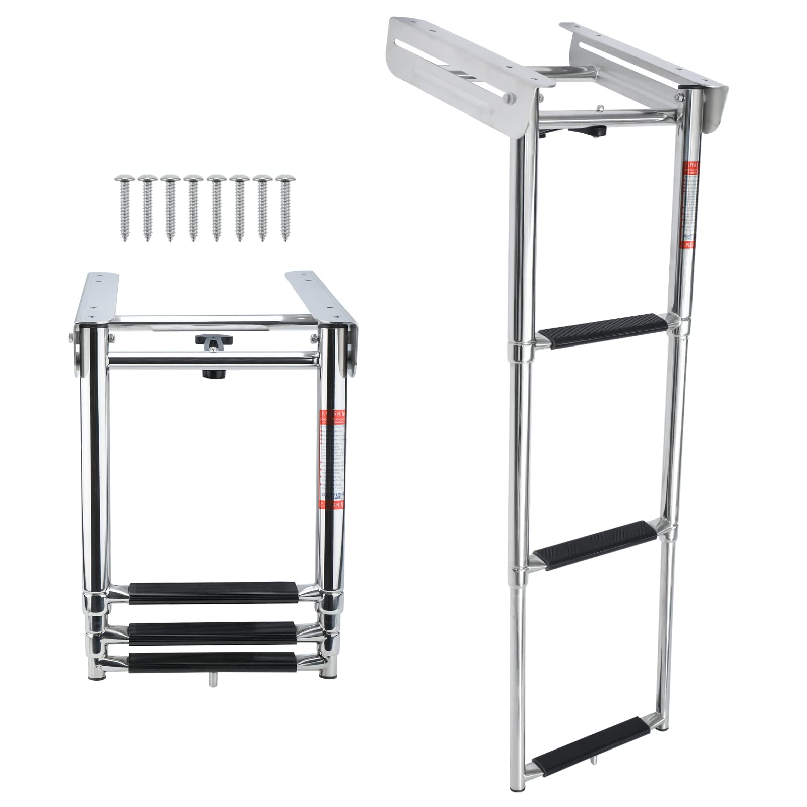 Xeternity Made 3 Step 316 Stainless Steel Telescoping Ladder Slide ...