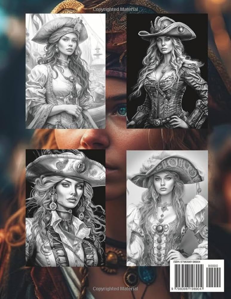 female pirate coloring pages