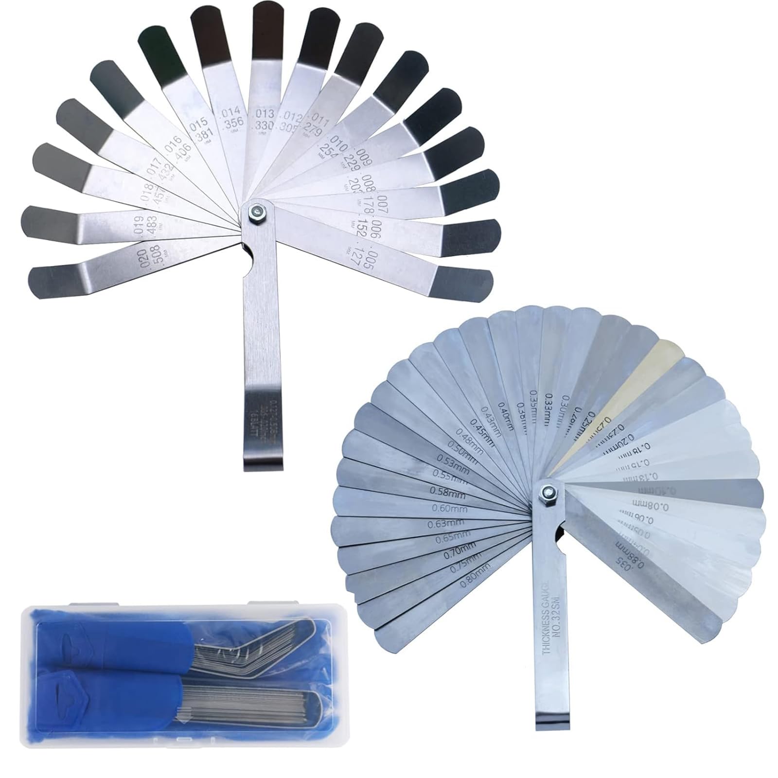 Snapklik.com : JYEASTZ 32 Blades Straight Feeler Gauges