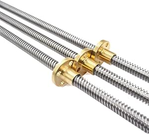 3D-Drucker T8 Leitspindel Länge 100 200 300 400 500 600 Mm Steigung 4 Mm/2 Mm/8 Mm Durchmesser 8 ...