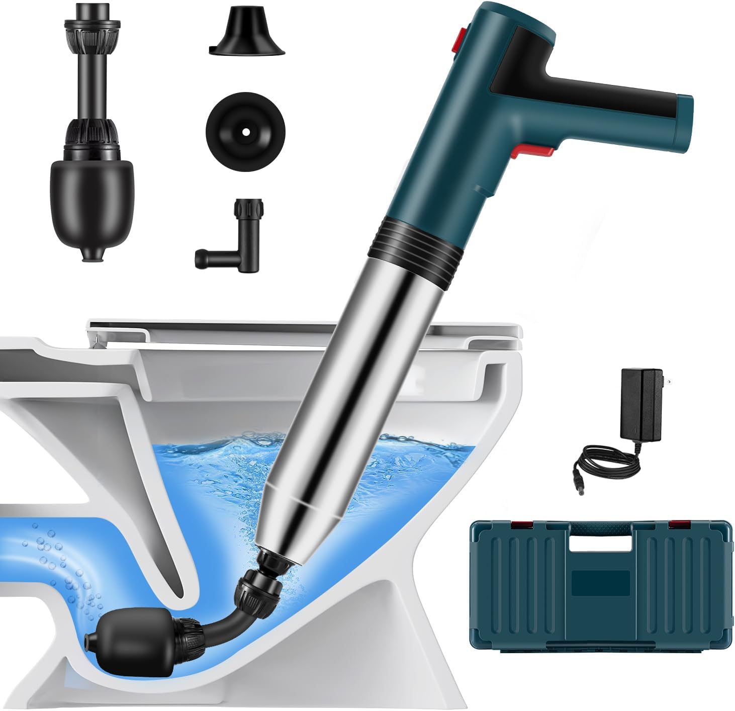 PLUNGE BLASTER Toilet Plunger,High Pressure Air Drainage Injector ...