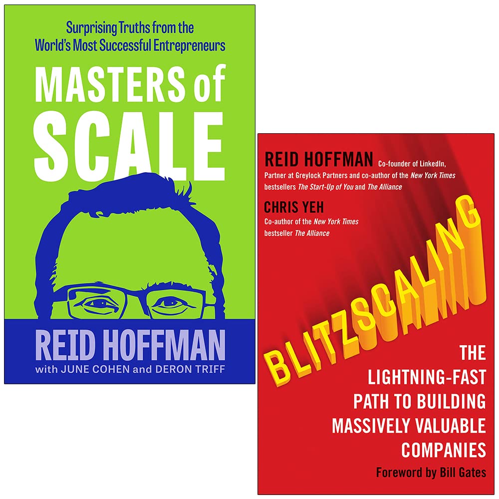 Reid Hoffman Collection 2 Books Set (Masters of Scale, Blitzscaling ...