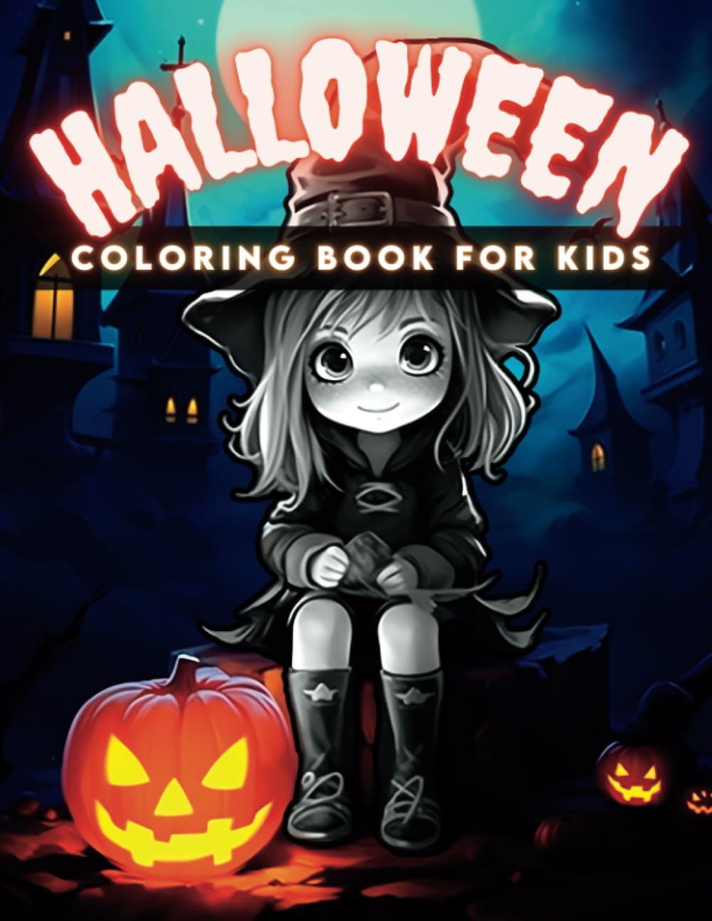 Halloween Coloring Book For Kids Creepy Kawaii Coloring Book of Cute ...