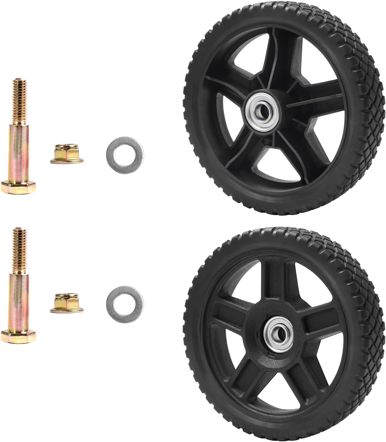 Amazon.com : Parts Camp Lawn Mower Wheel kits 7 inch Wheels for Push ...